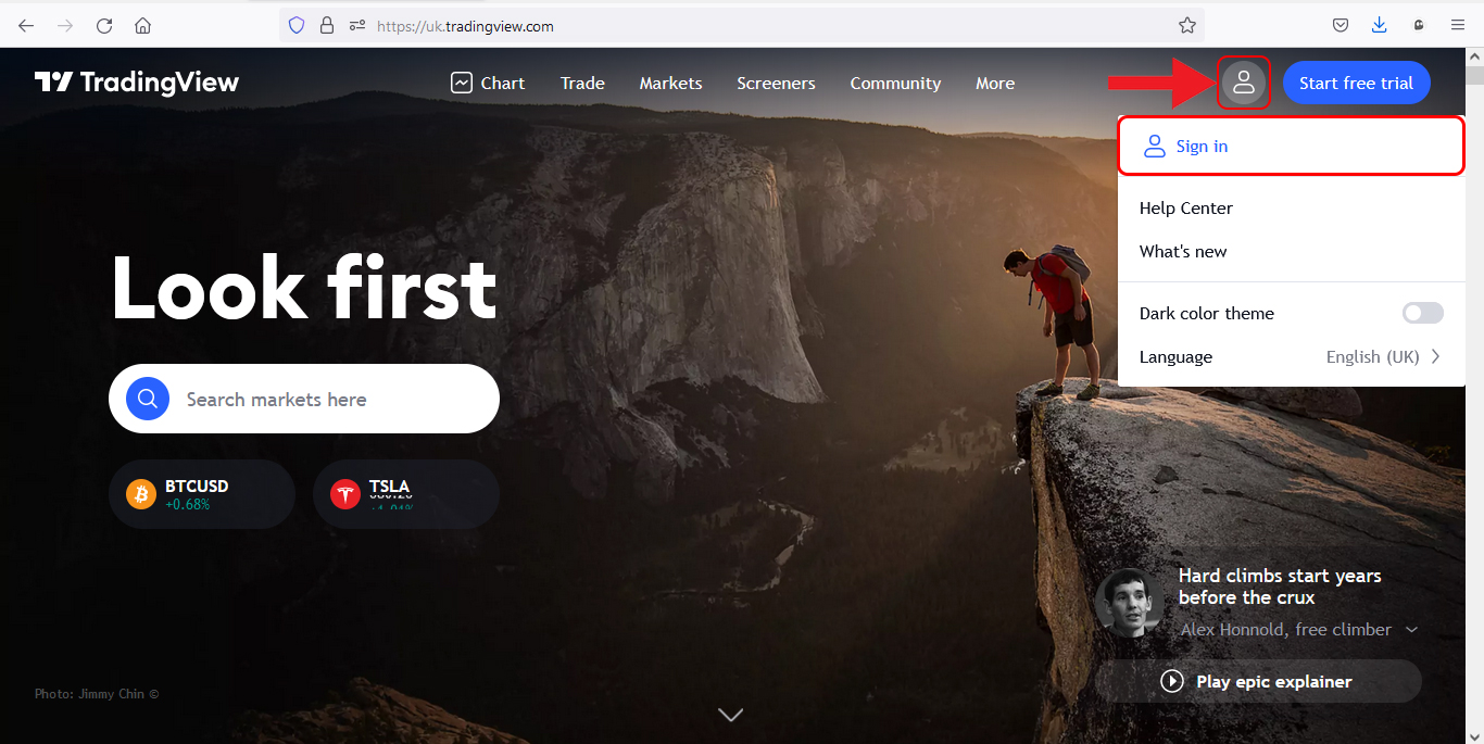 آموزش وبسایت تریدینگ ویو TradingView - صفحه اصلی - مدرسه تحلیل